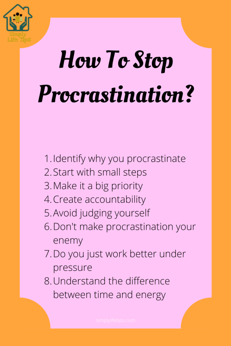 Easy Ways To Stop Procrastination With Self-Improvement